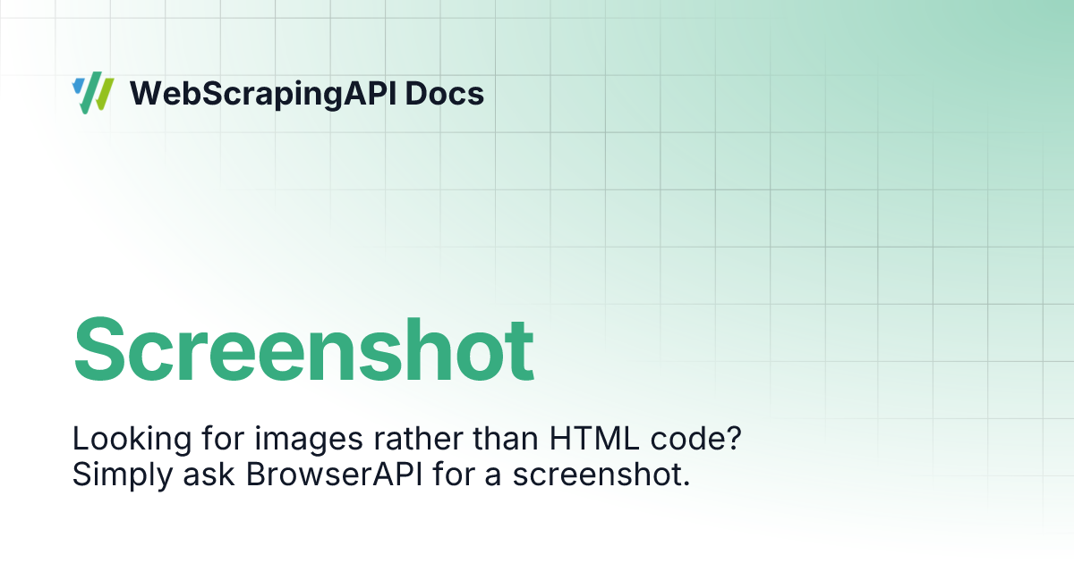 Screenshot | WebScrapingAPI Docs