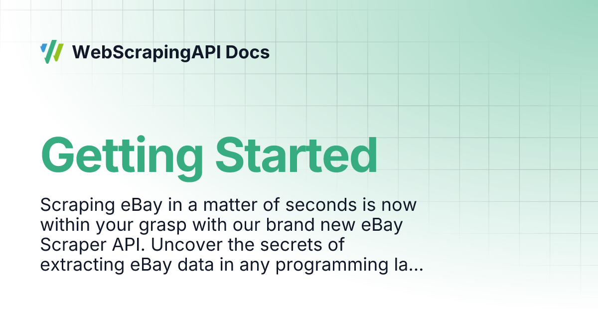 Getting Started | WebScrapingAPI Docs