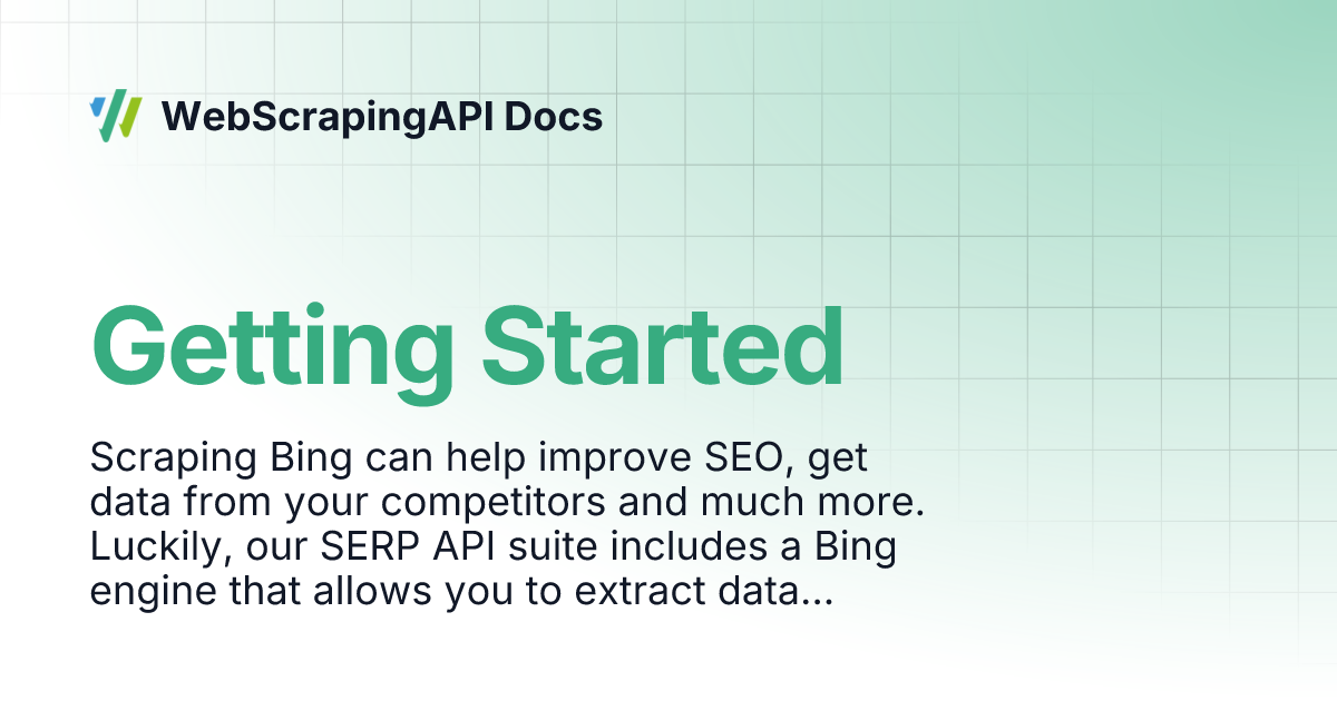 Getting Started | WebScrapingAPI Docs