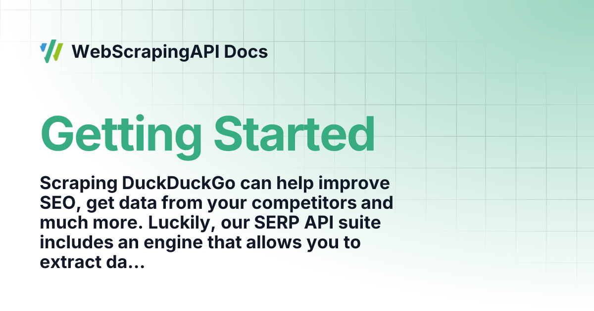 Getting Started | WebScrapingAPI Docs