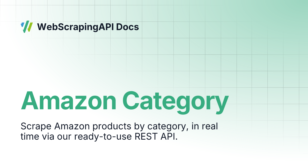 Amazon Category | WebScrapingAPI Docs