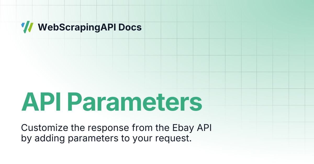 Api Parameters Webscrapingapi Docs